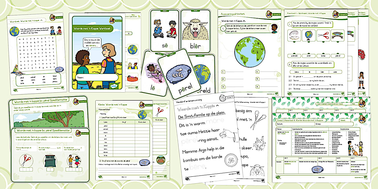 Gr.3 Klanke - Woorde met 'n Kappie - Hulpbronpakket (KABV)