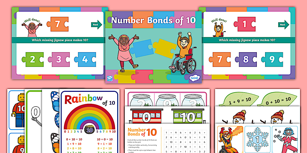 Number Bonds to 10 Pack (teacher made) - Twinkl