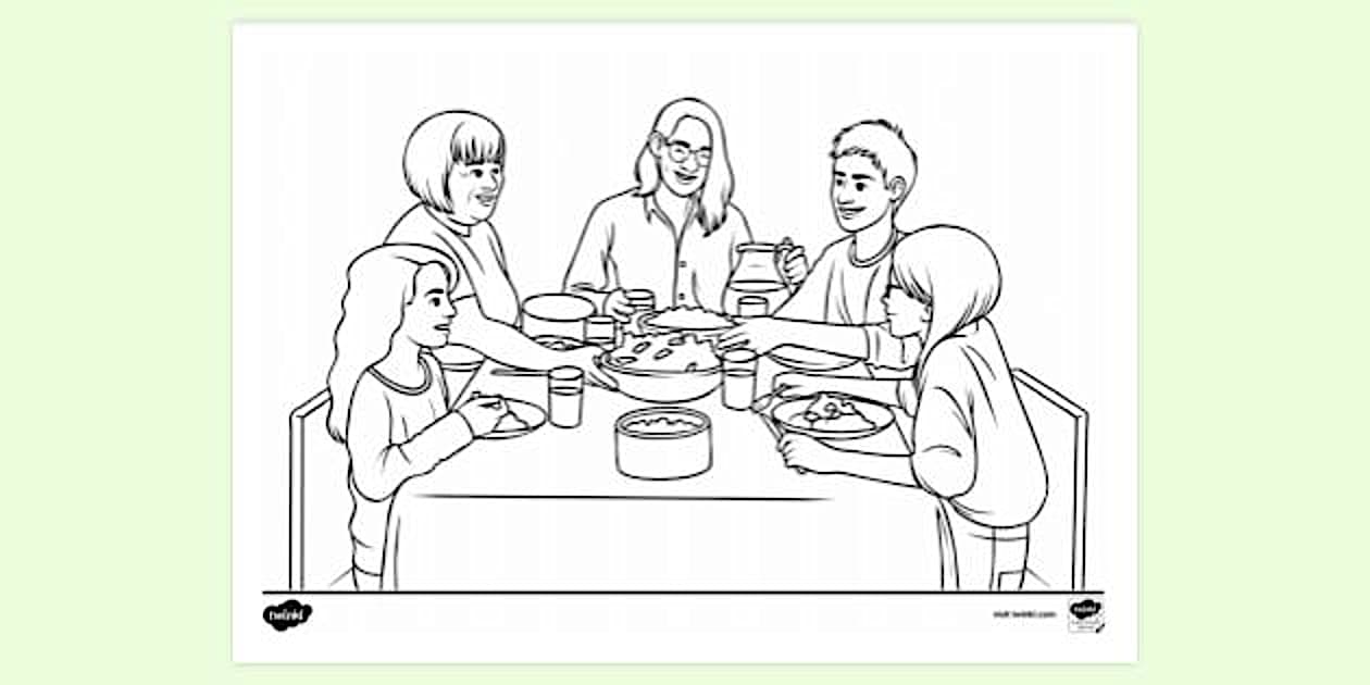 Family Colouring | Colouring Sheets - Twinkl