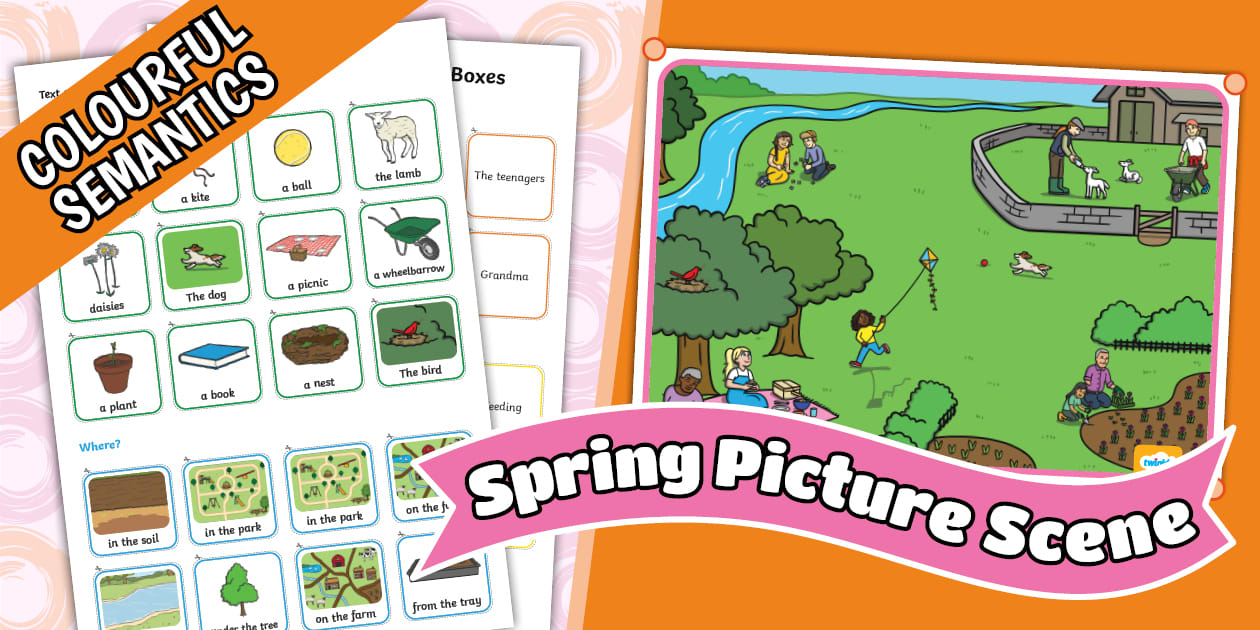 Spring Colourful Semantics Picture Scene
