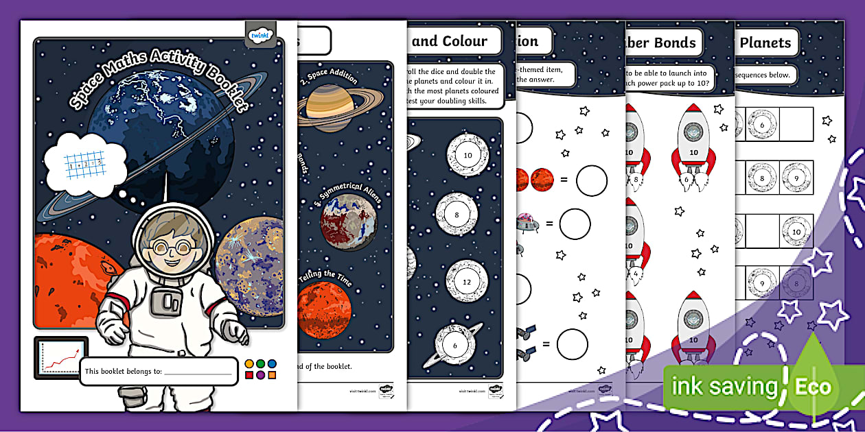 KS1 Space Maths Activity Booklet (Ages 5 - 7) - Twinkl