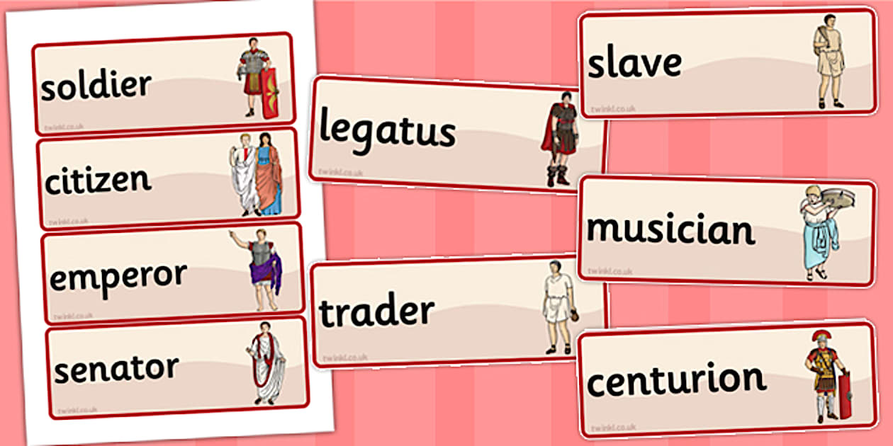 Roman People Word Cards