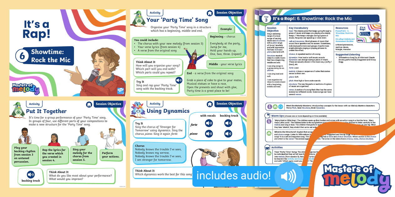 👉 Year 3 It's a Rap! - Session 6 (teacher made) - Twinkl