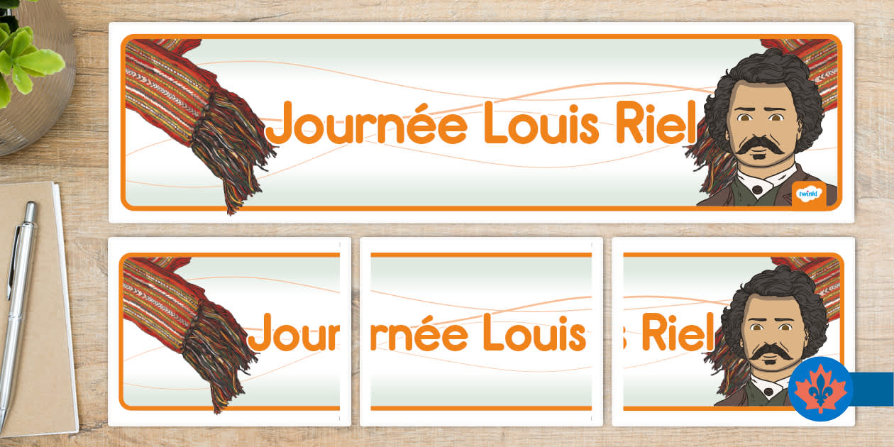 FREE! - Louis Riel Day Classroom Banner French - Twinkl
