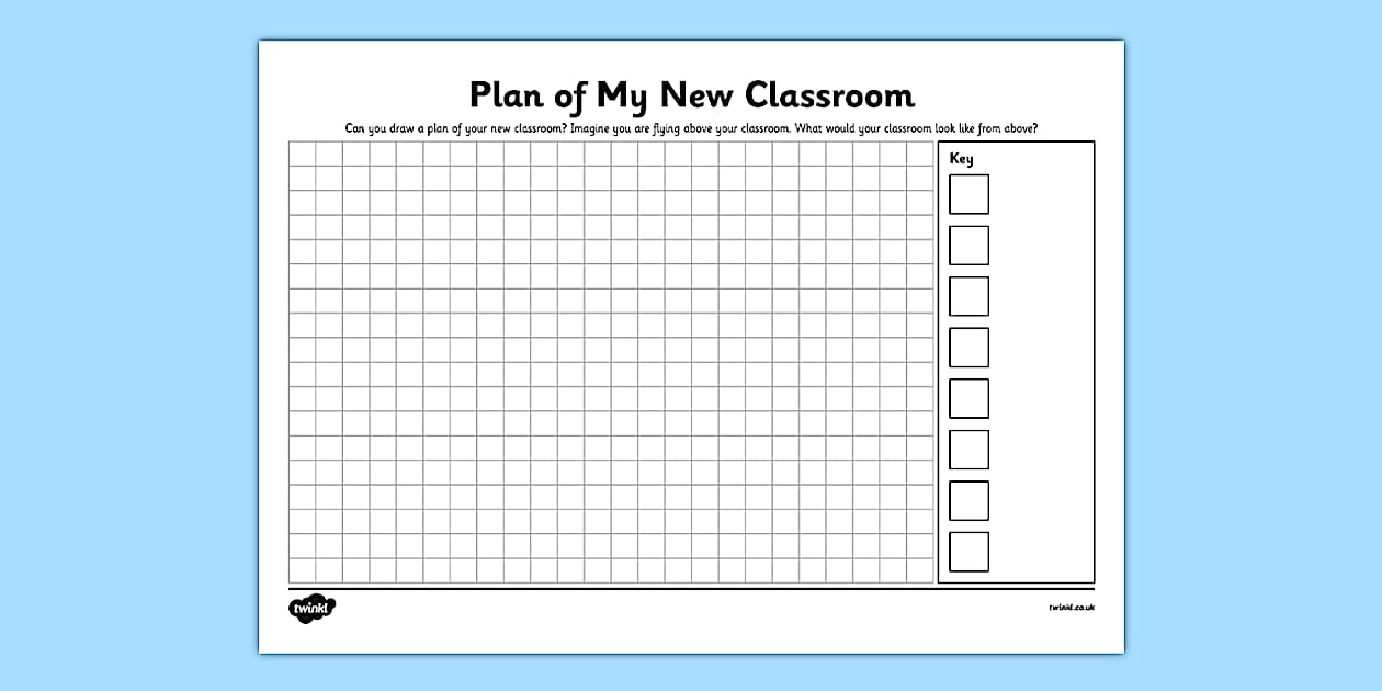 Editable Plan of My New Classroom Transition Sheet - Twinkl