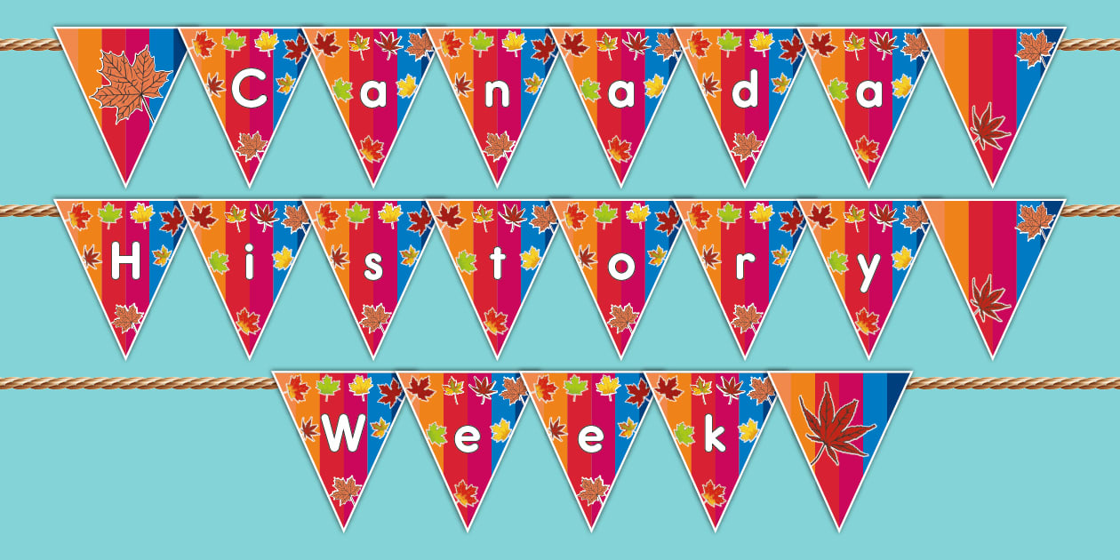 Canada History Week Grades 1-3 Display Bunting - Twinkl