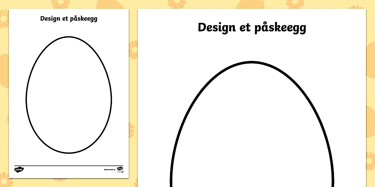 Påskeegg-mal (teacher made) - Twinkl