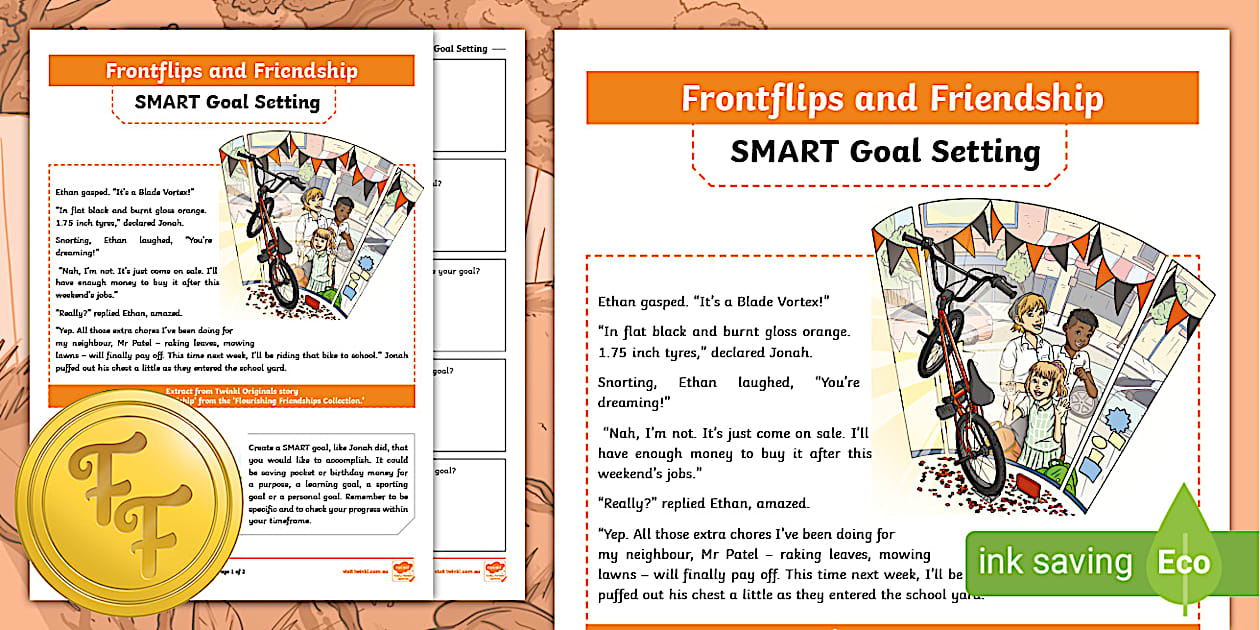 SMART Goal Setting Template for Frontflips and Friendship