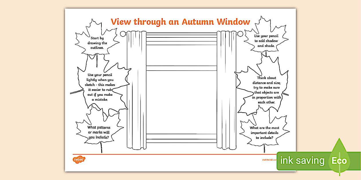 Autumn Sketching Activity (teacher made) - Twinkl