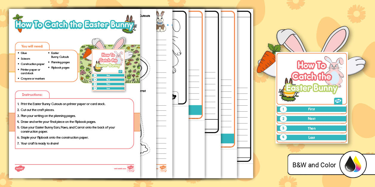 How To Catch the Easter Bunny Write, Draw, and Craft Pack
