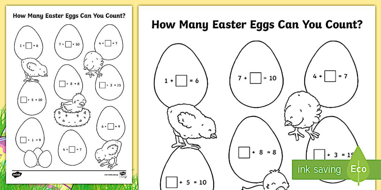QLD How Many Eggs Can You Count? Activity (Teacher-Made)