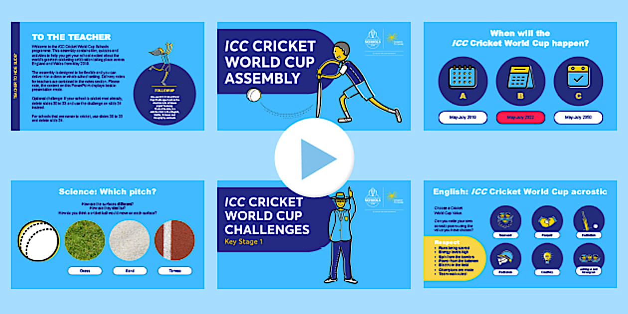 FREE! - KS1 ICC Cricket World Cup Assembly and Challenges Activity Pack