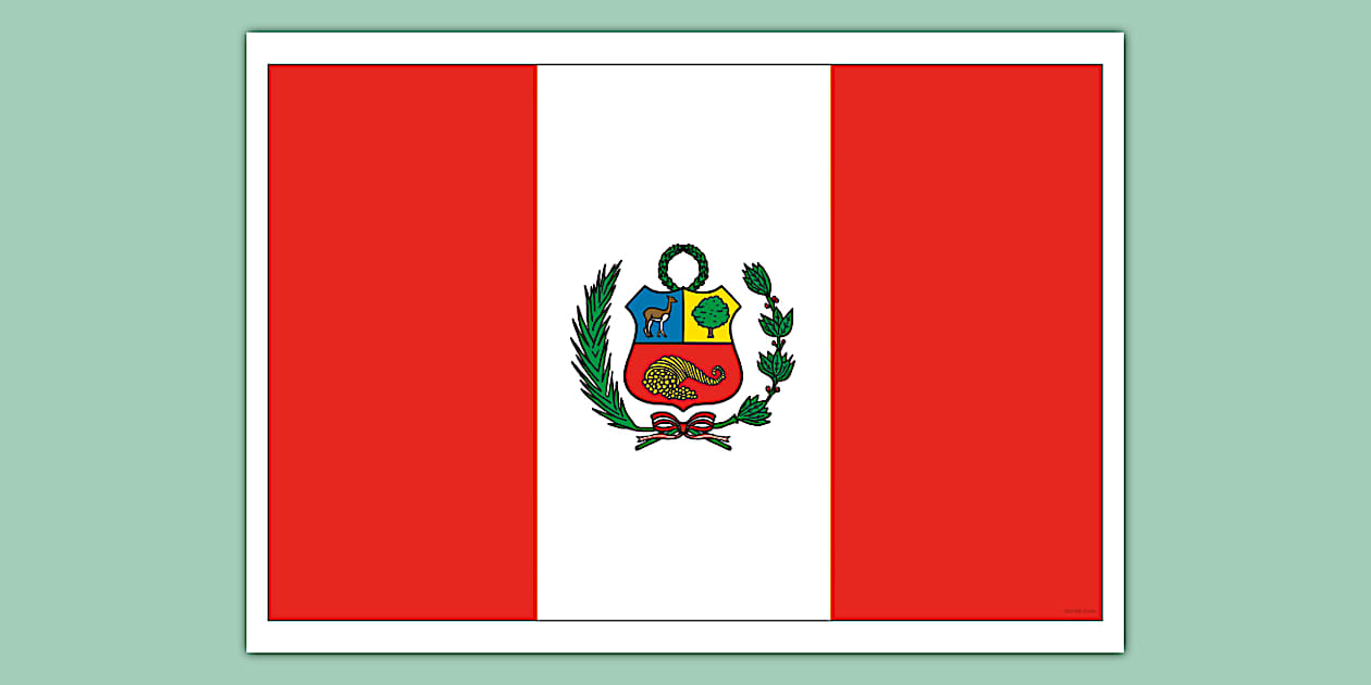 Peru Flag Display Poster (Hecho por educadores) - Twinkl