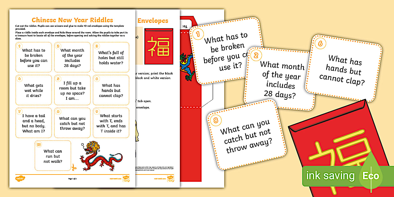 Chinese New Year Riddles 2024 KS1 (teacher made) - Twinkl