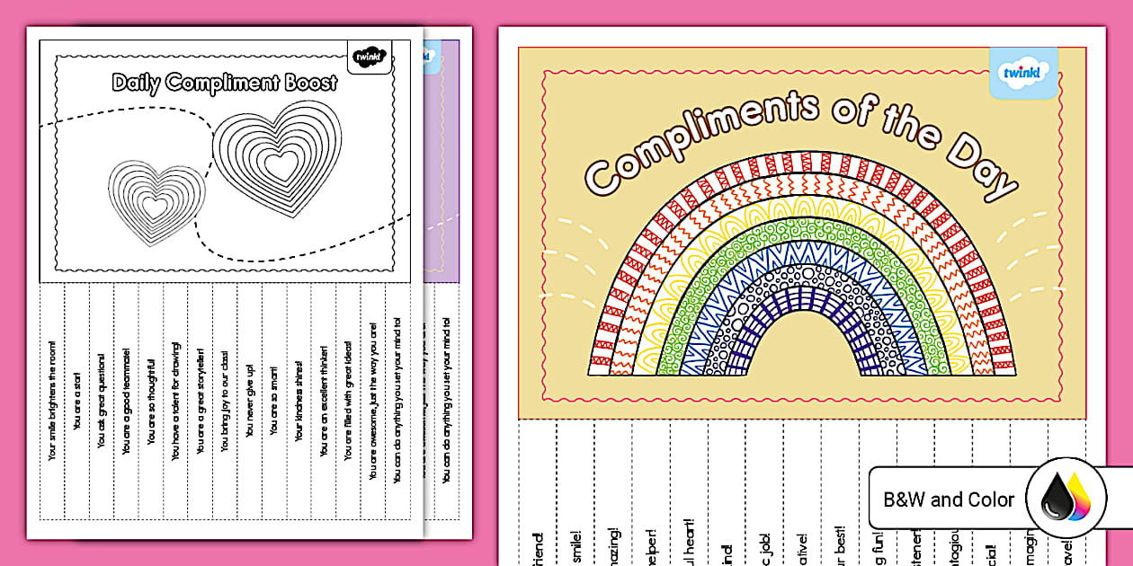 Tear-off Compliments Posters (l'enseignant a fait) - Twinkl