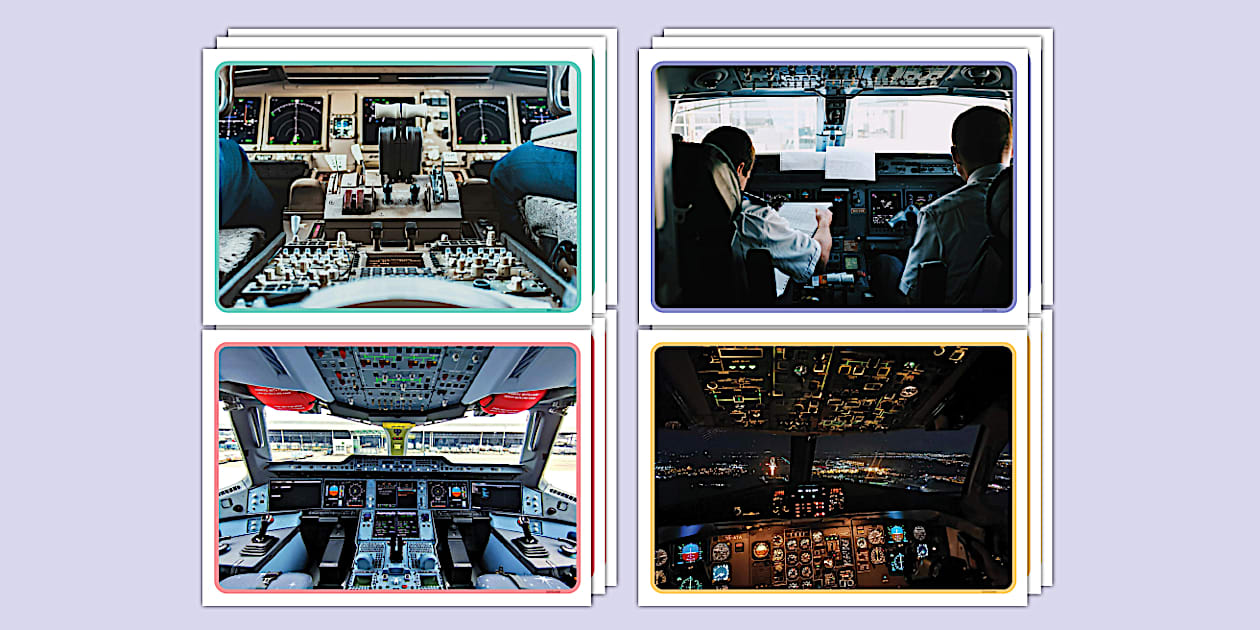 Aeroplane Cockpit Display Photos (teacher made) - Twinkl