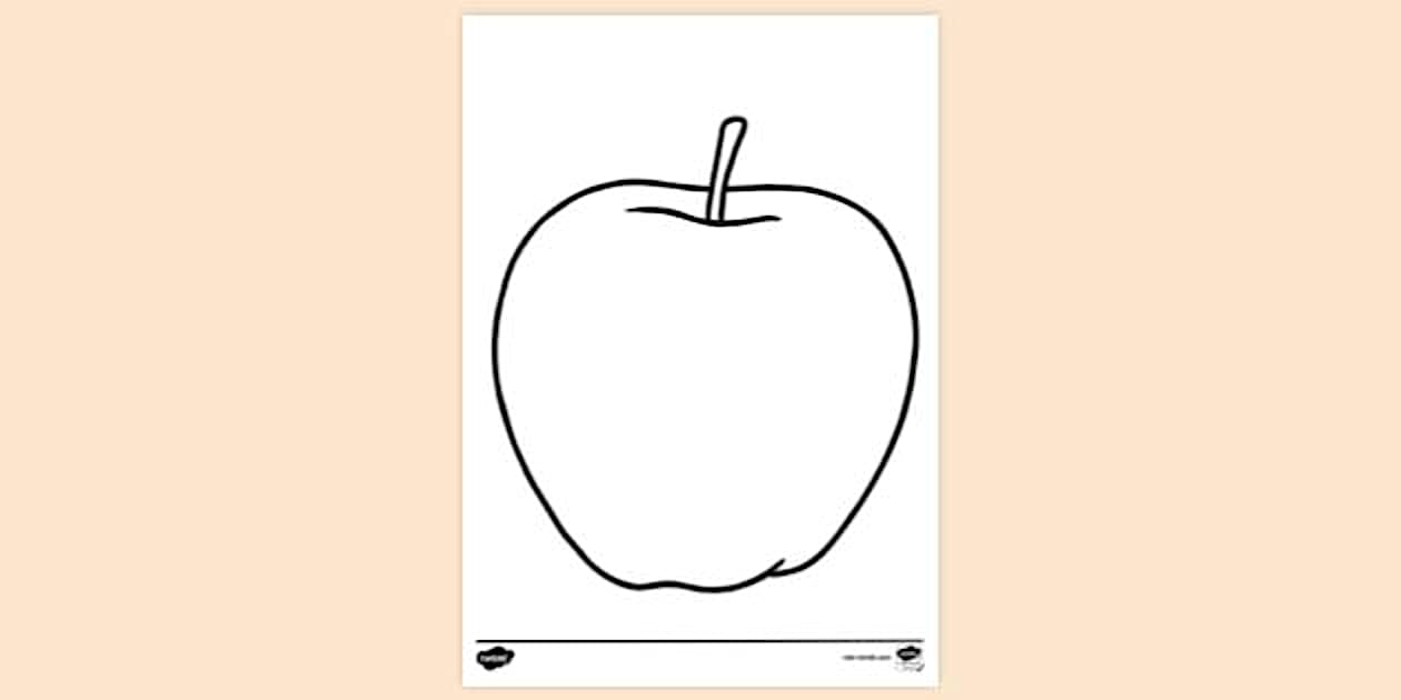 Free Printable Apple Colouring Page | Colouring Sheet