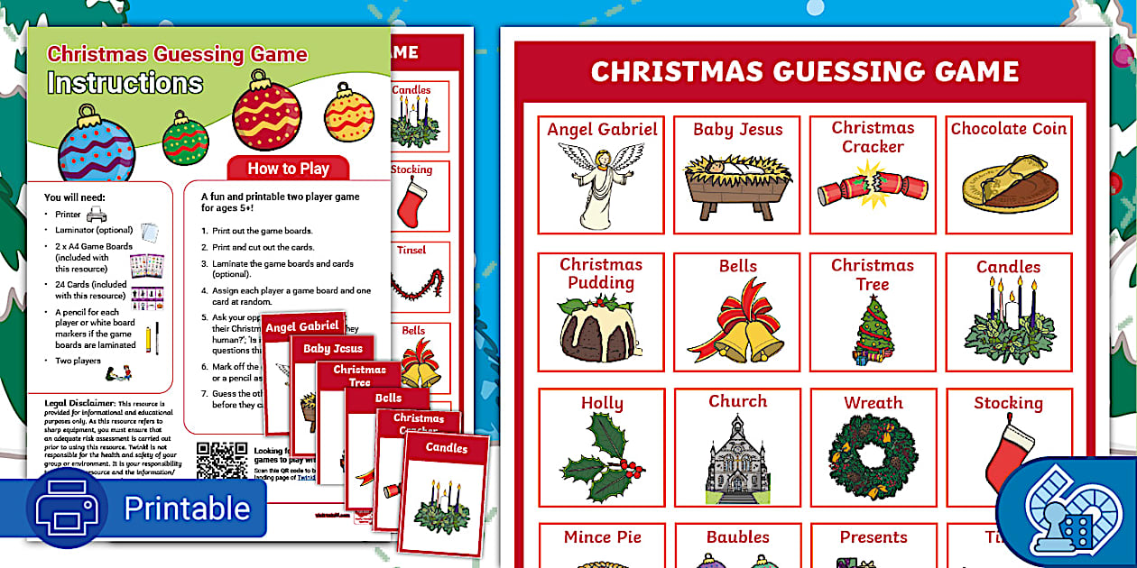 Christmas Guessing Game (teacher made) - Twinkl