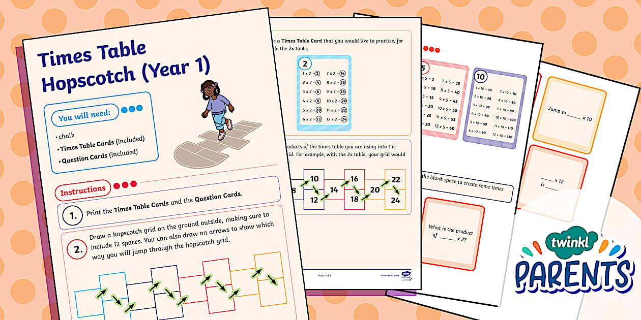 👉 SEND Maths Support: Times Table Hopscotch (Year 1)