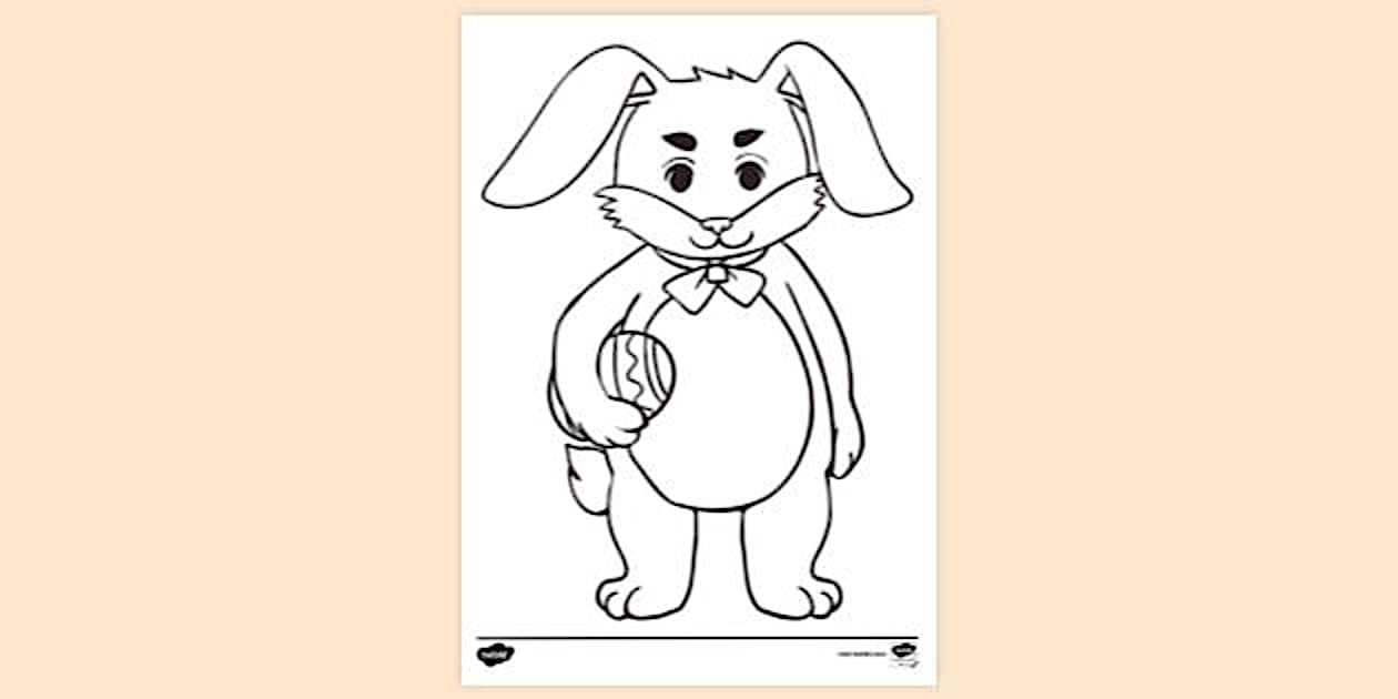 Easter Bunny Colouring Page | Colouring Sheets - Twinkl