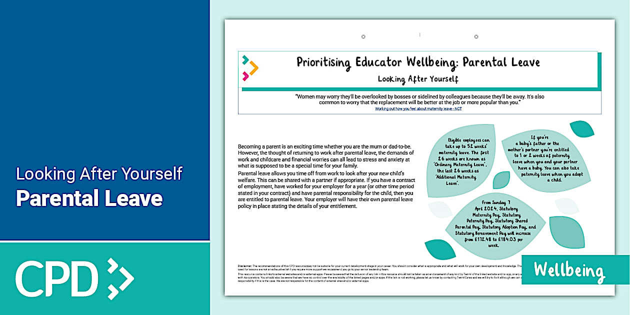 Prioritising Educator Wellbeing: Parental Leave - Twinkl