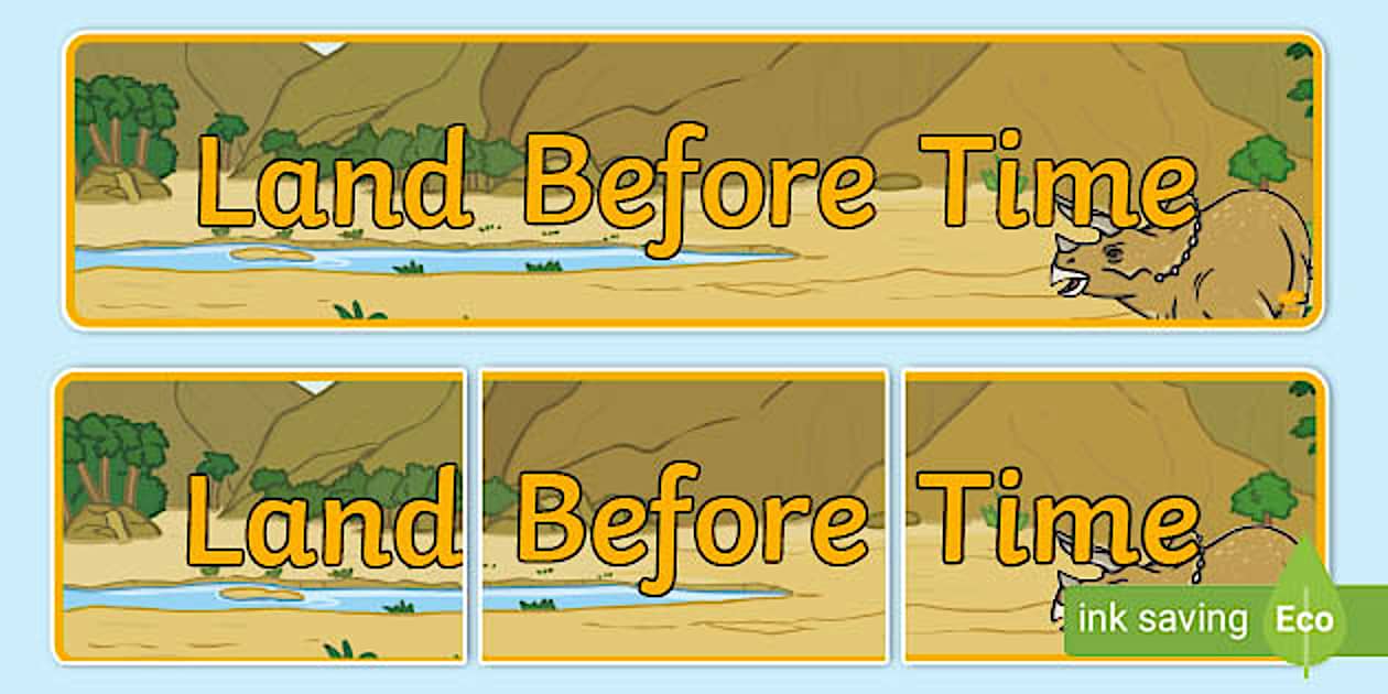 Cursive Land Before Time Display Banner (Teacher-Made)