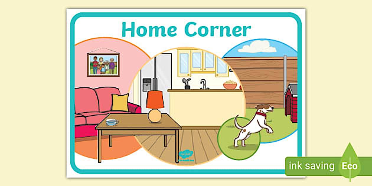 Editable Home Corner Sign (l'enseignant a fait) - Twinkl