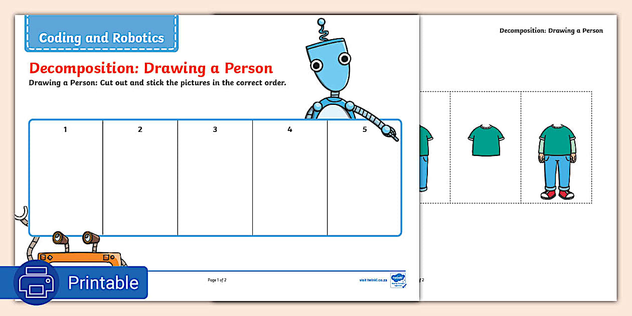 Grade R Robotics and Coding Decomposition - A Person