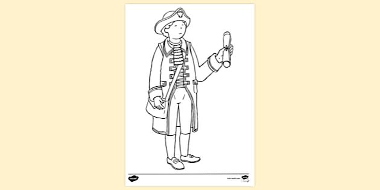 King's messenger with scroll | Colouring Sheets