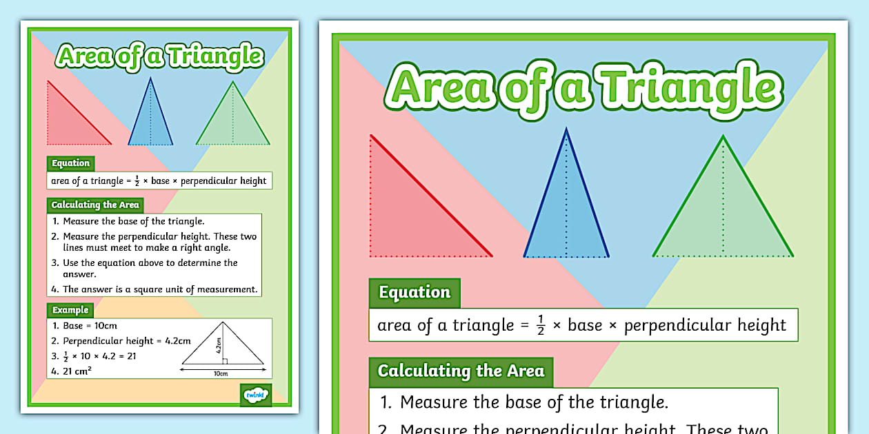 👉 Area of a Triangle Display Poster - Twinkl - KS2