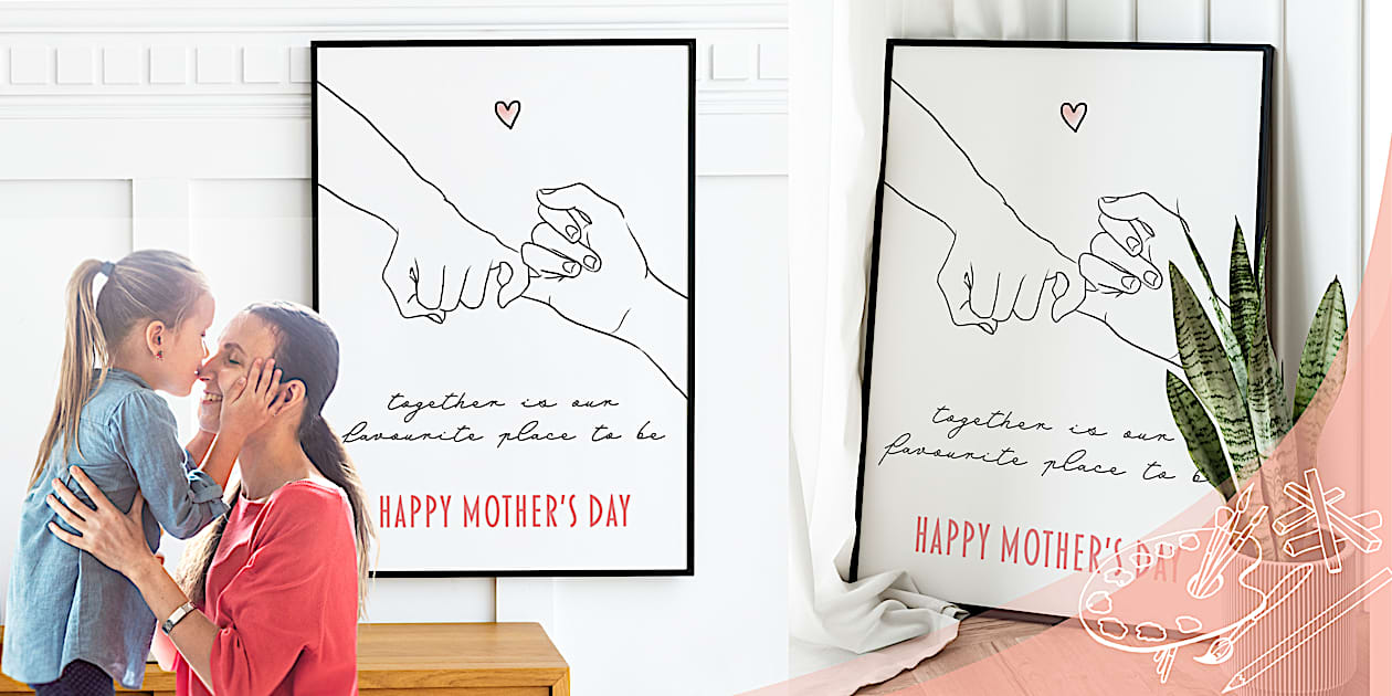 Together Is Our Favourite Place to Be Mother's Day Poster