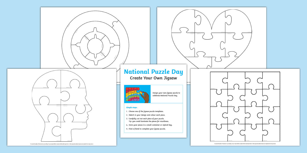 National Puzzle Day Create Your Own Jigsaw Templates