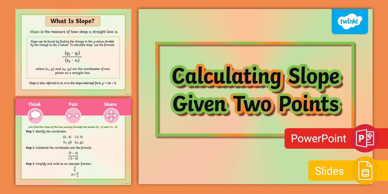 8th Gr Calculating Slope Given Two Points PPT & Slides