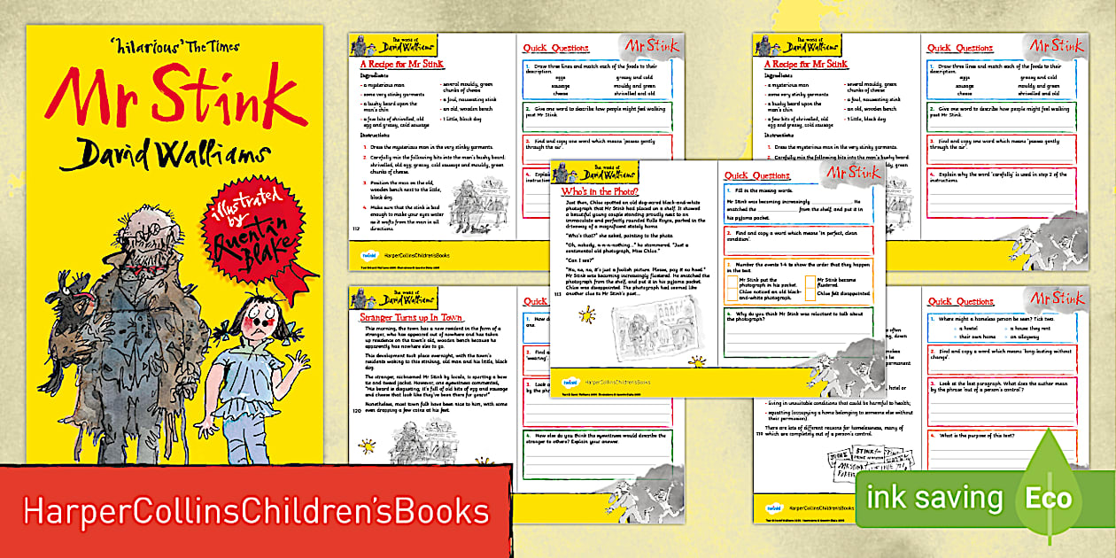 FREE! - Mr Stink Reading Comprehension Pack | KS2 Resources