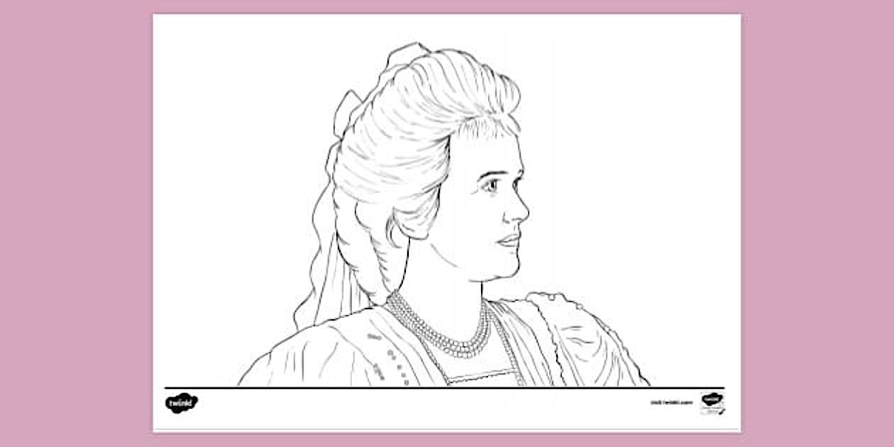 Elisabeth of Wied Colouring Sheet | Colouring Sheets