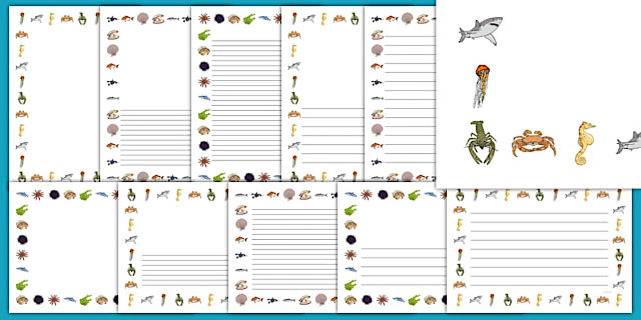 Editable New Zealand Under the Sea Page Border Pack - Twinkl