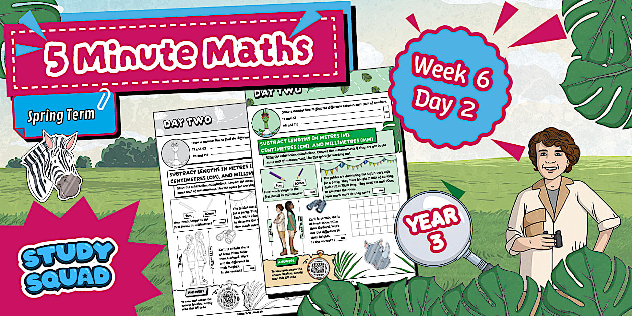 👉 Study Squad 5 Minute Maths - Year 3 Spring - Week 6 Day 2