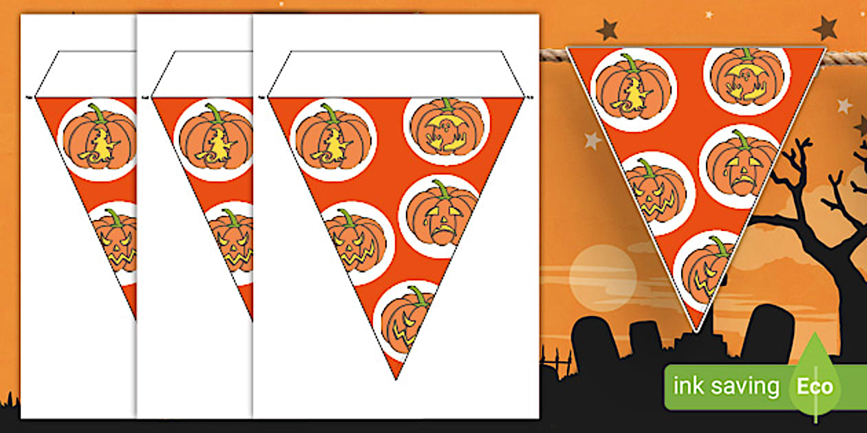 Pumpkin Bunting Display | Decorative Resources | Twinkl