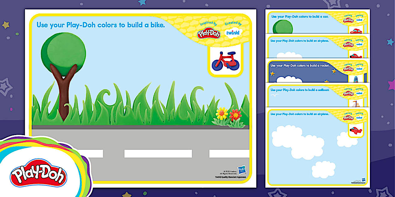 FREE! - Play-Doh: Transportation Build and Sort Activity Mats
