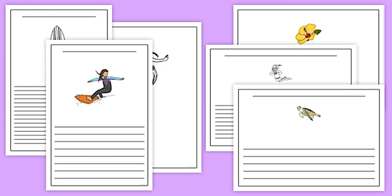 Hawaii Writing Frames (Teacher-Made) - Twinkl