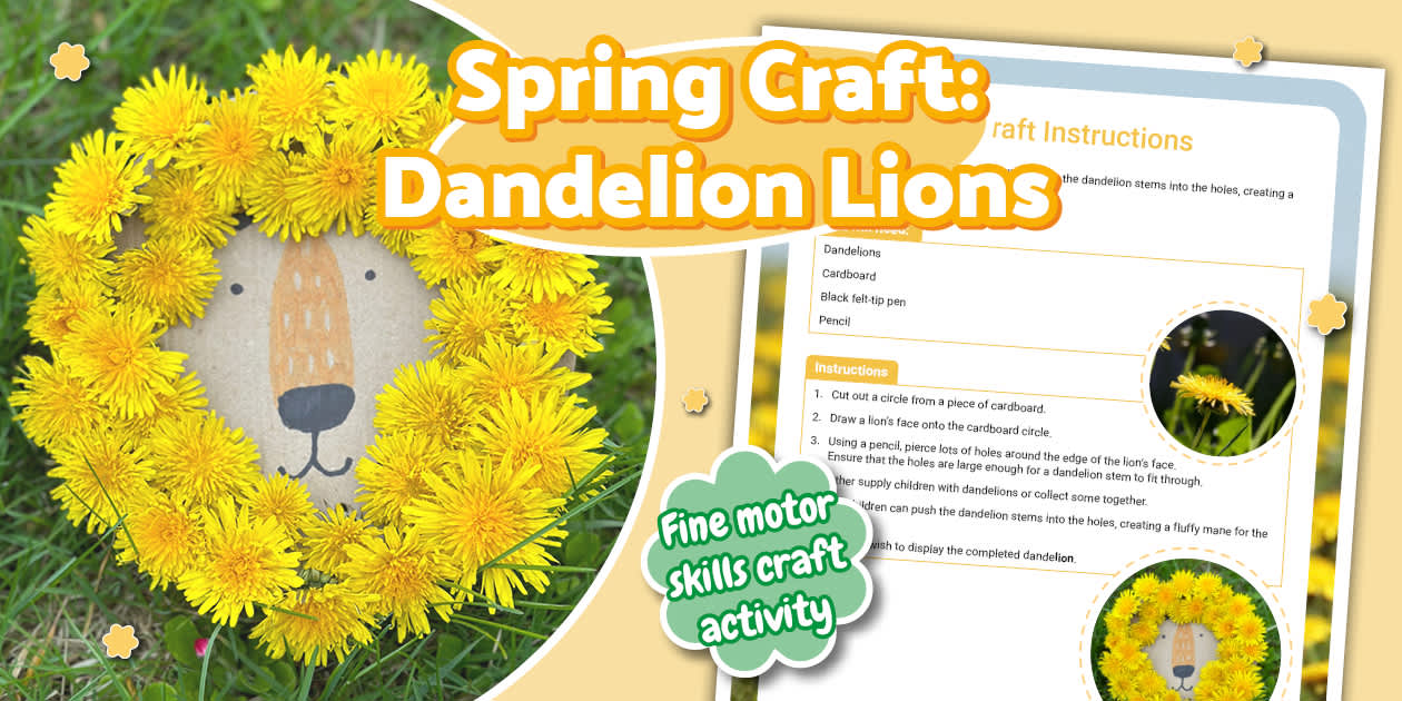 Spring Craft: Dandelion Lions | Twinkl