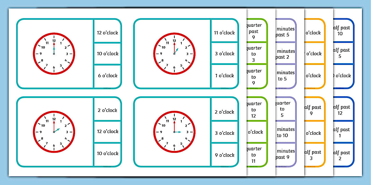 Editable Telling the Time Peg Matching Game Pack - Twinkl
