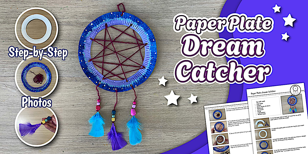 Free Paper Plate Dream Catcher Craft for Kids: Download now!