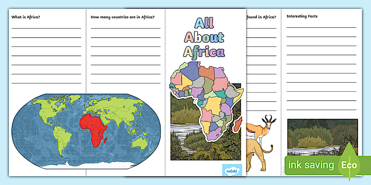 All About Africa Leaflet Template (teacher made) - Twinkl