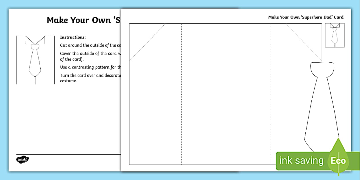 A Foldable Printable Father’s Day Card | A Twinkl Resource