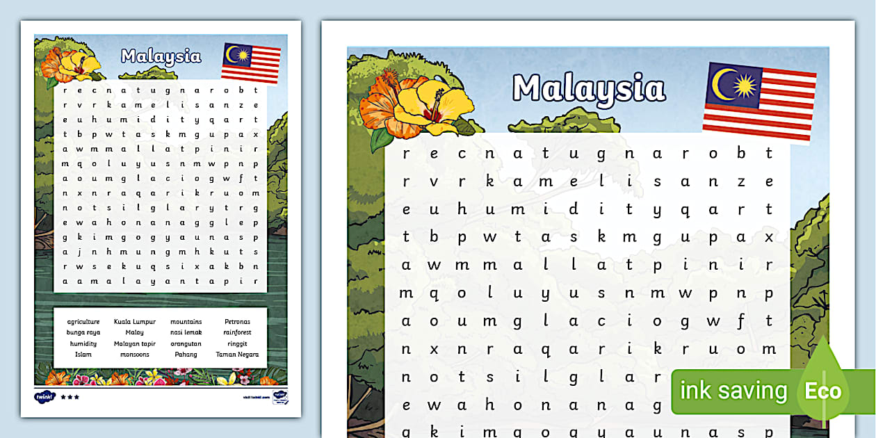 Malaysia Word Search KS2 - Geography - Resources