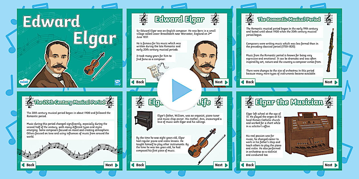👉 KS2 Elgar Information PowerPoint (l'enseignant a fait)