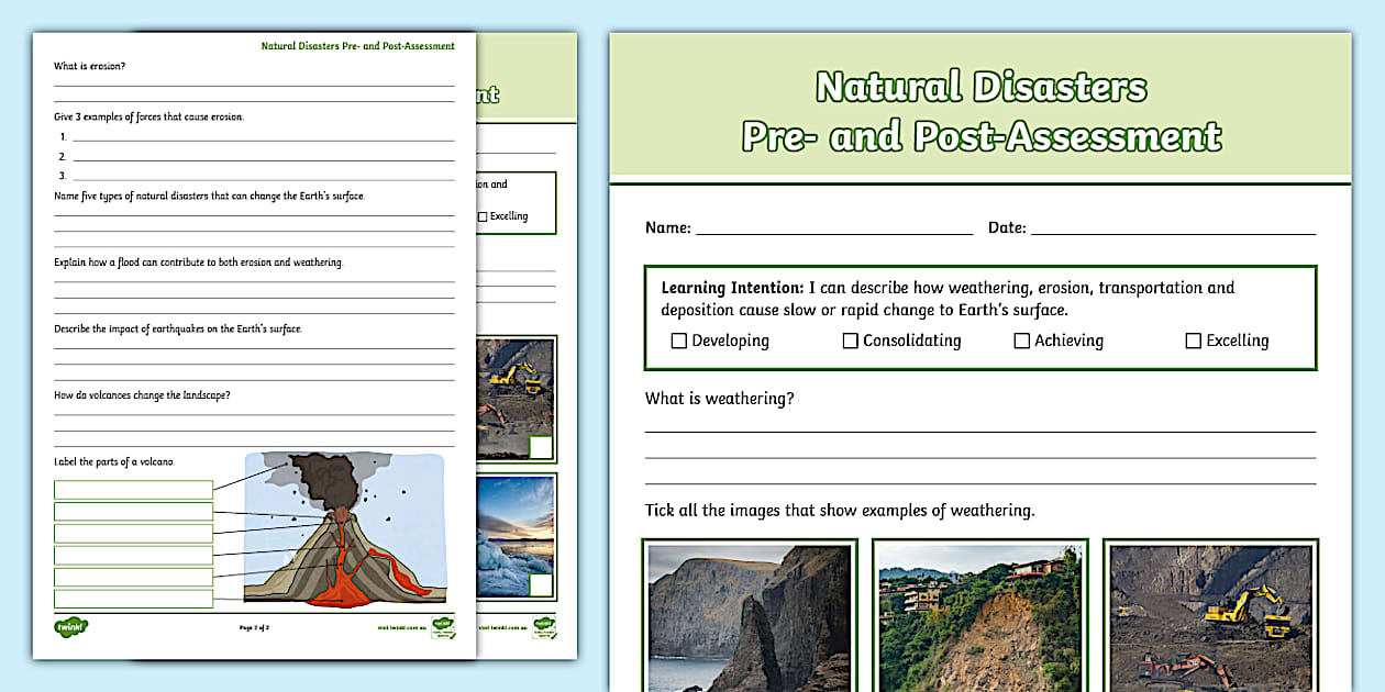 Natural Disasters Pre- and Post-Assessment