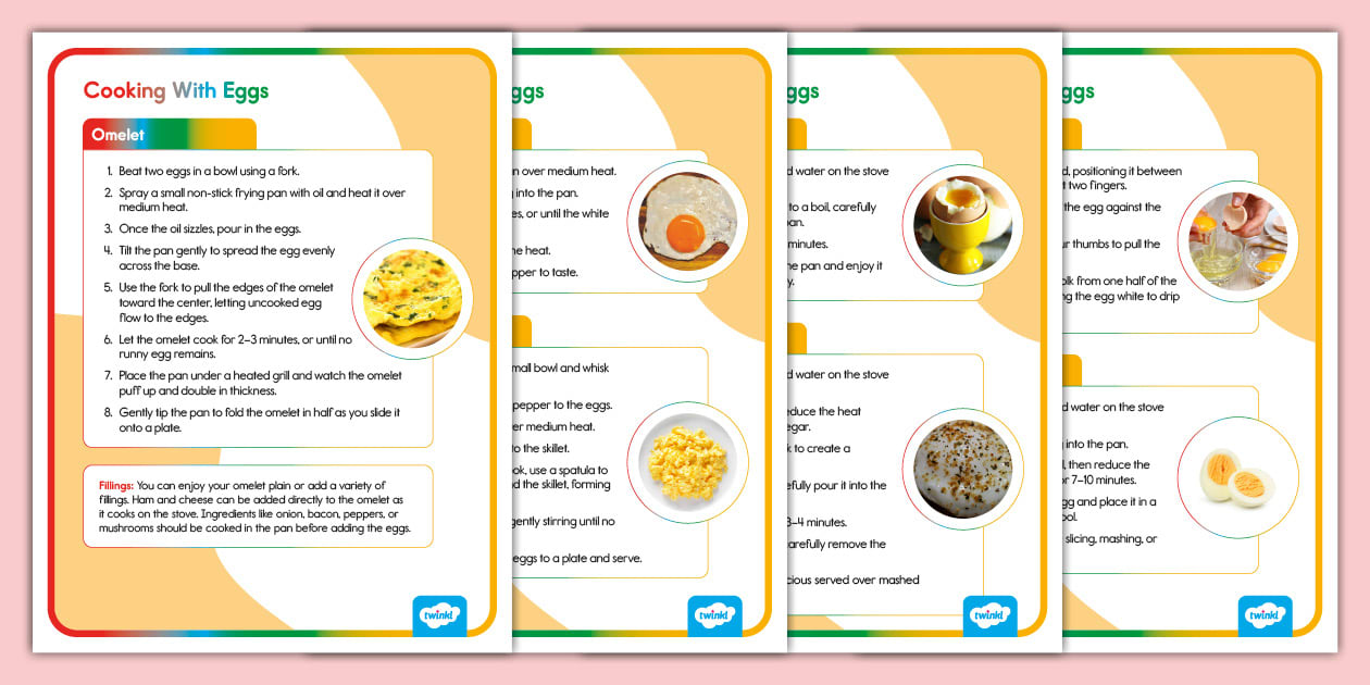 Cooking With Eggs Posters (teacher made) - Twinkl