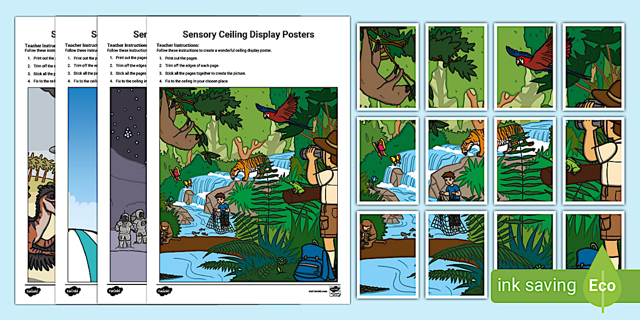 Sensory Ceiling Display Posters Pack (teacher made) - Twinkl